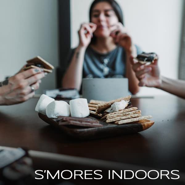 PYRO | Tabletop Fire Pit, Portable Concrete Fire Bowl, Mini Personal Fireplace for Indoor and Outdoor Use, Smoke Free, Cook S’Mores Indoors