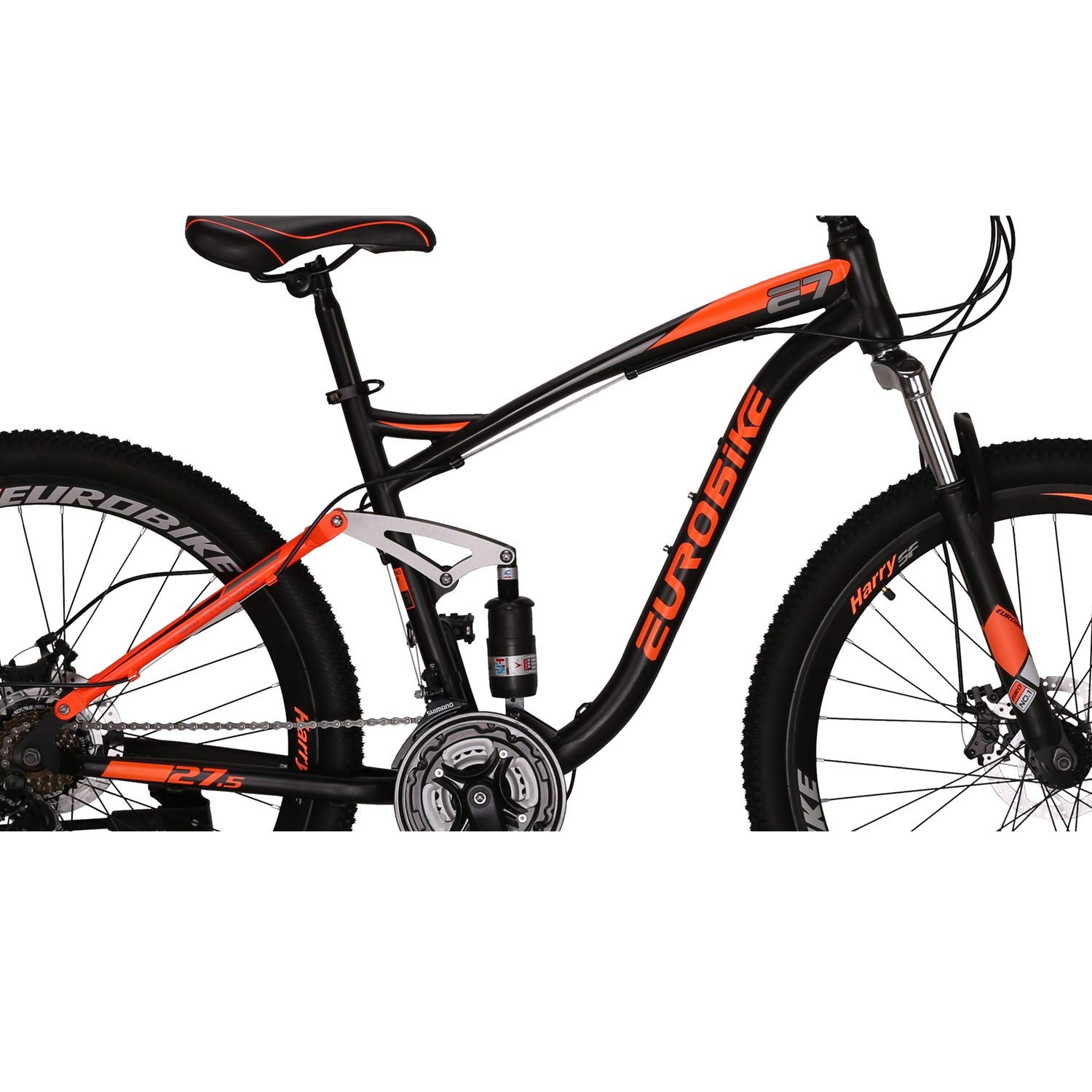 LZBIKE BICYCE E7 27.5inchs Mountain Bike 21-Speed Frame Shock Absorption Mountain Bicycle Orange