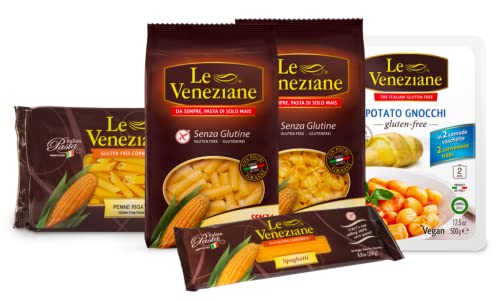Le Veneziane - Italian Ditalini Pastina [Gluten-Free], (4)- 8.8 oz. Pkgs