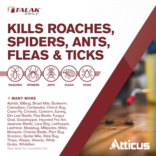 Talak 7.9 F Bifenthrin Insecticide Concentrate (1 Gallon) by Atticus (Compare to Talstar) –– Indoor and Outdoor Insect Control