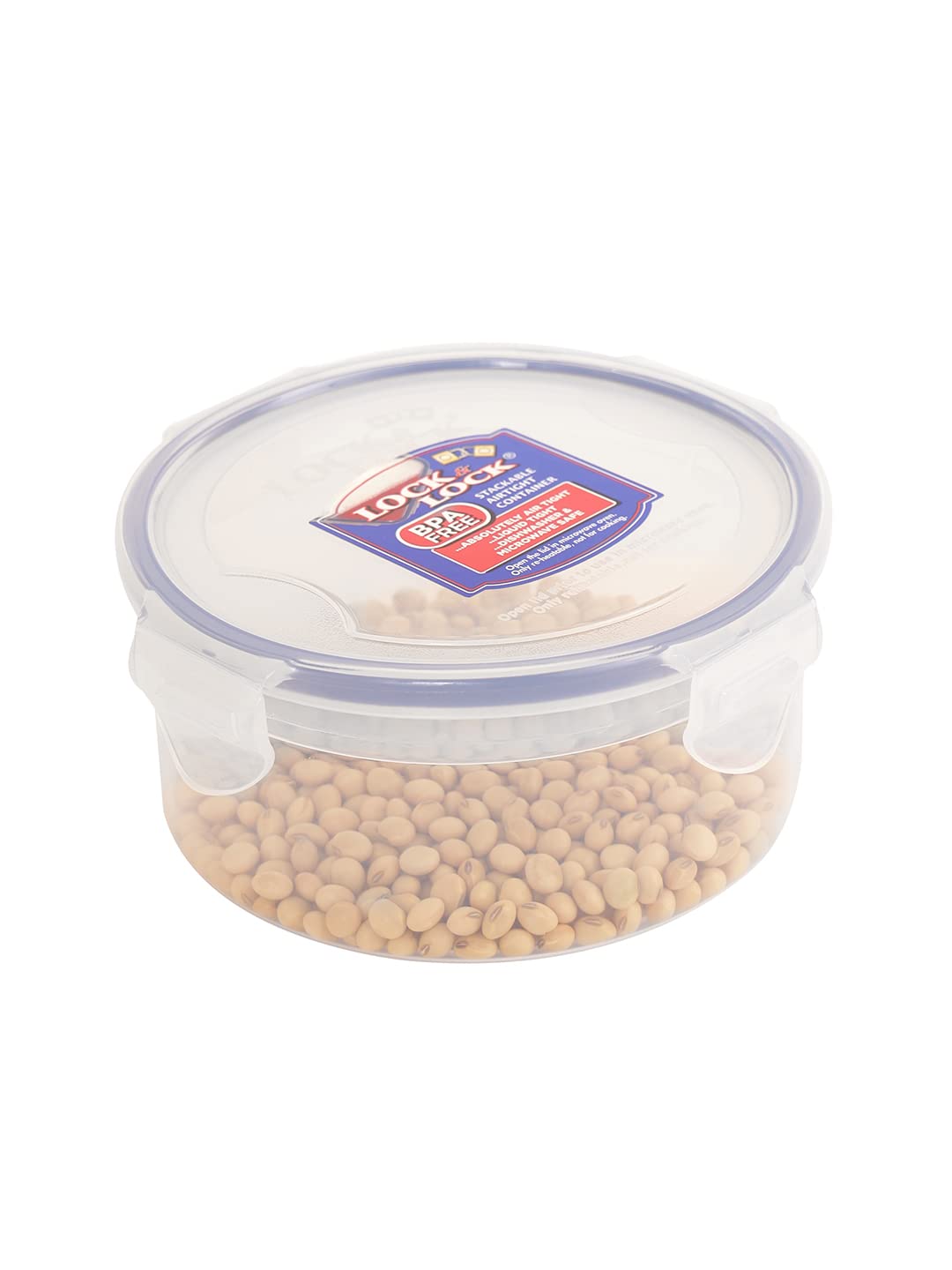 LOCK & LOCK Easy Essentials Food Storage lids/Airtight containers, BPA Free, Round-20 oz-for Soup, Clear