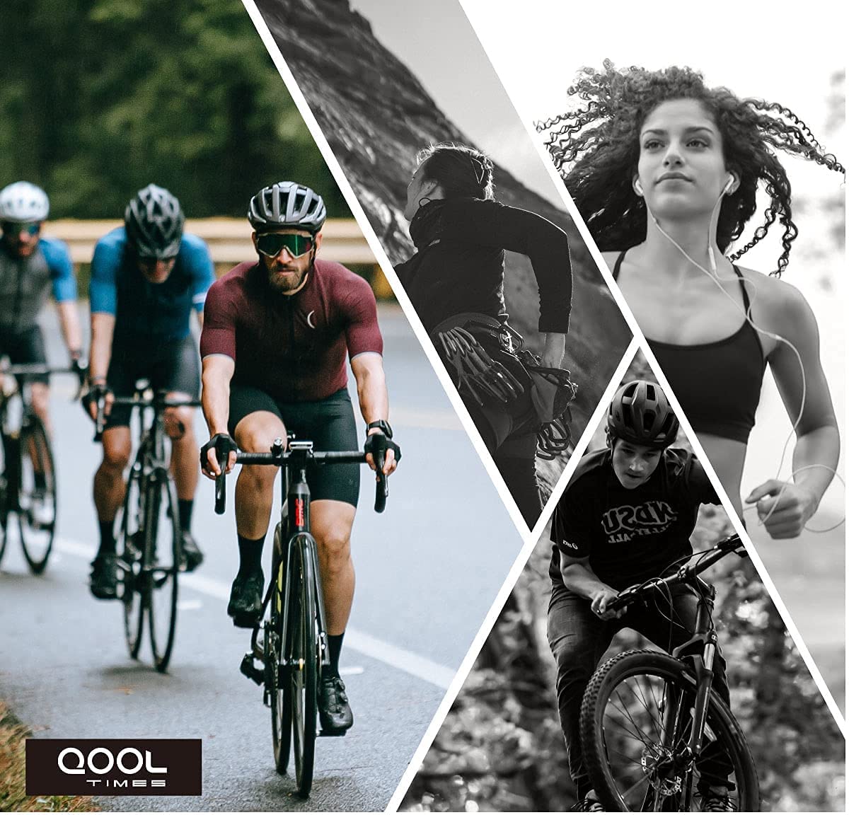 QOOL TIMES Living out your Polarized Cycling Sunglasses for Men and Women, Volleyball Running Golfing MTB Sutro Lite