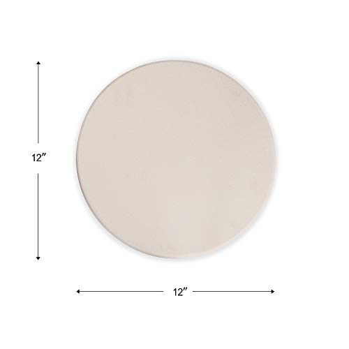 Royal Gourmet KSF1204 3 Piece Pizza Stone Set for Grill and Oven with 12-Inch Cordierite Stone, Peel and Pizza Cutter, Baking Tool