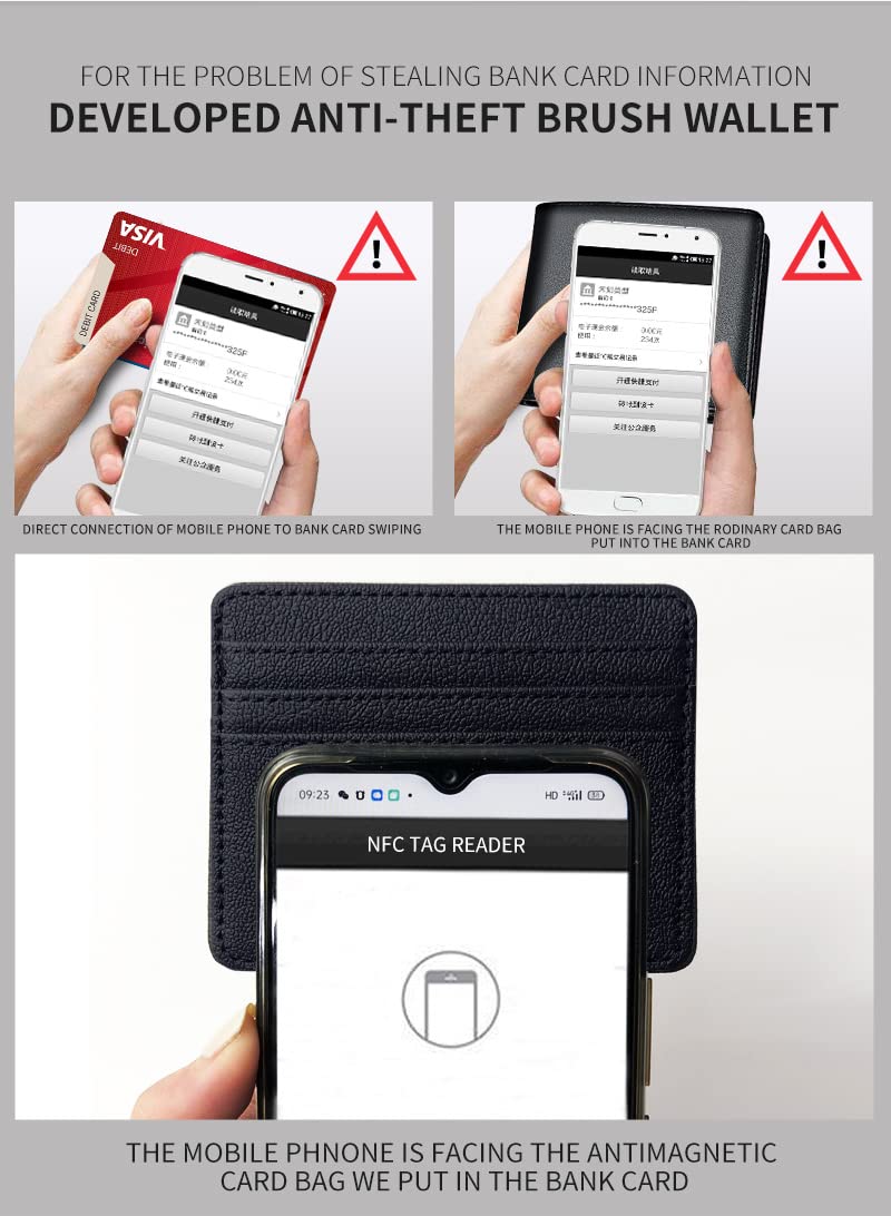 Slim RFID Protection Front Pocket Minimalist Credit Debit Visiting Vaccine Coins Cash Card Holder Wallet For Mens And Womans Scratchless Smart Wallet