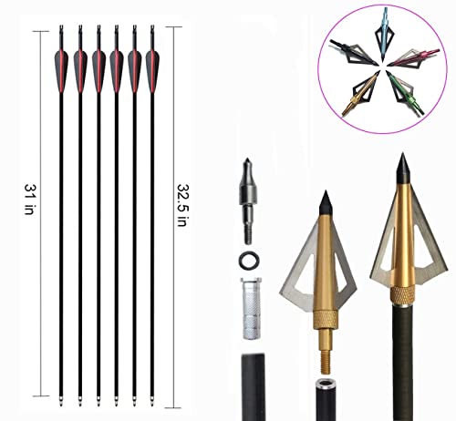 Monleap Archery 51" Takedown Recurve Bow and Arrows Set for Adults Metal Riser Longbow Kit Right Hand Straight Bow for Beginner Hunting Shooting Practice 30 40 50lb (Black 50lb)