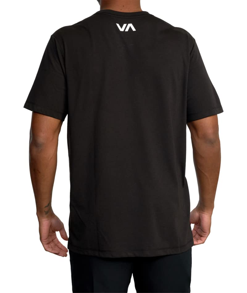 RVCA Mens Sport Drirelease Regular Fit Tee - Two Bar (Ombre Blue, Medium)