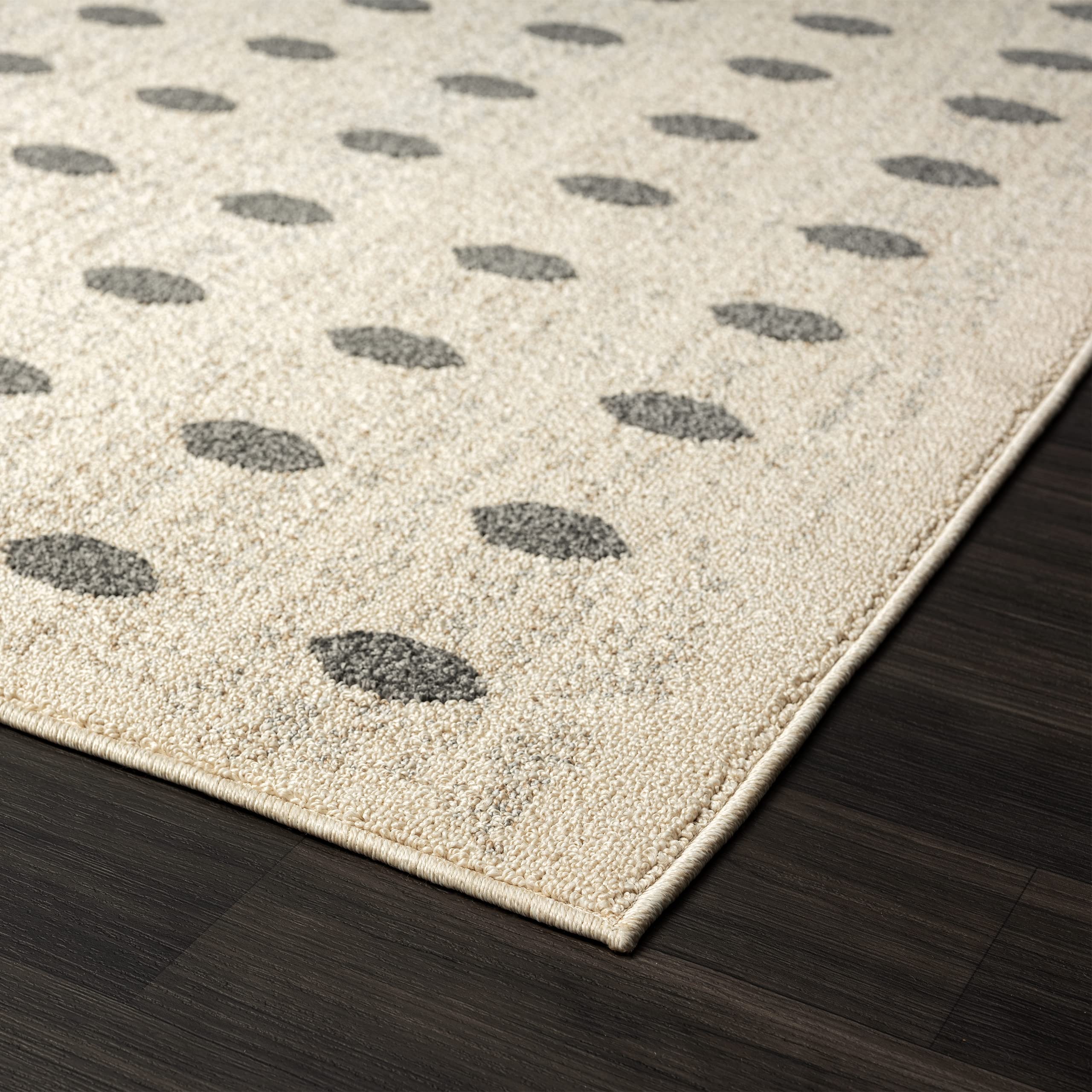 LUXE WEAVERS Modern Geometric Dots Blue 8x10 Area Rug