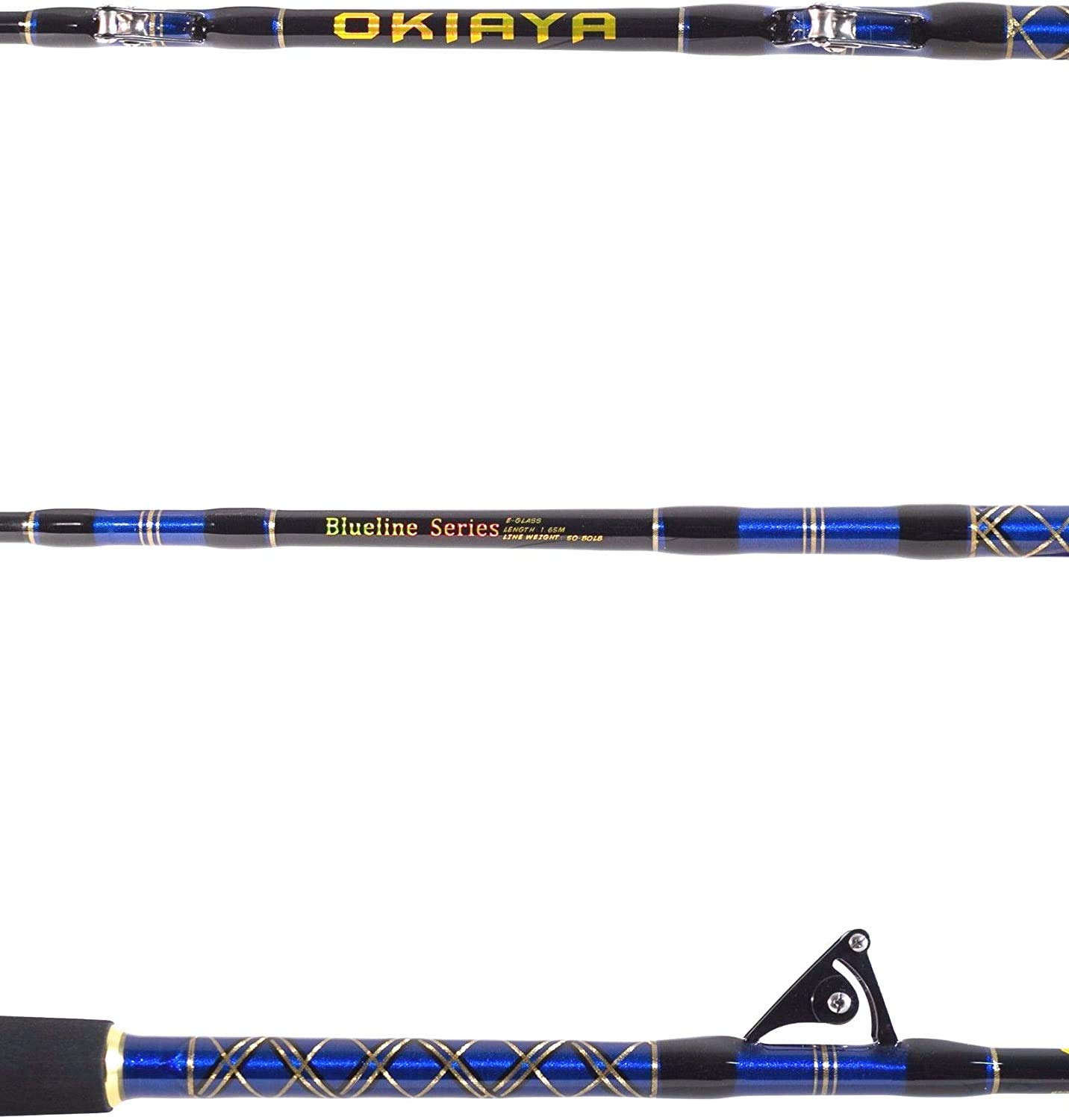 OKIAYA 80-130lb 5'6"Blueline Saltwater Fishing Rod Bent Butt Swivel Tip
