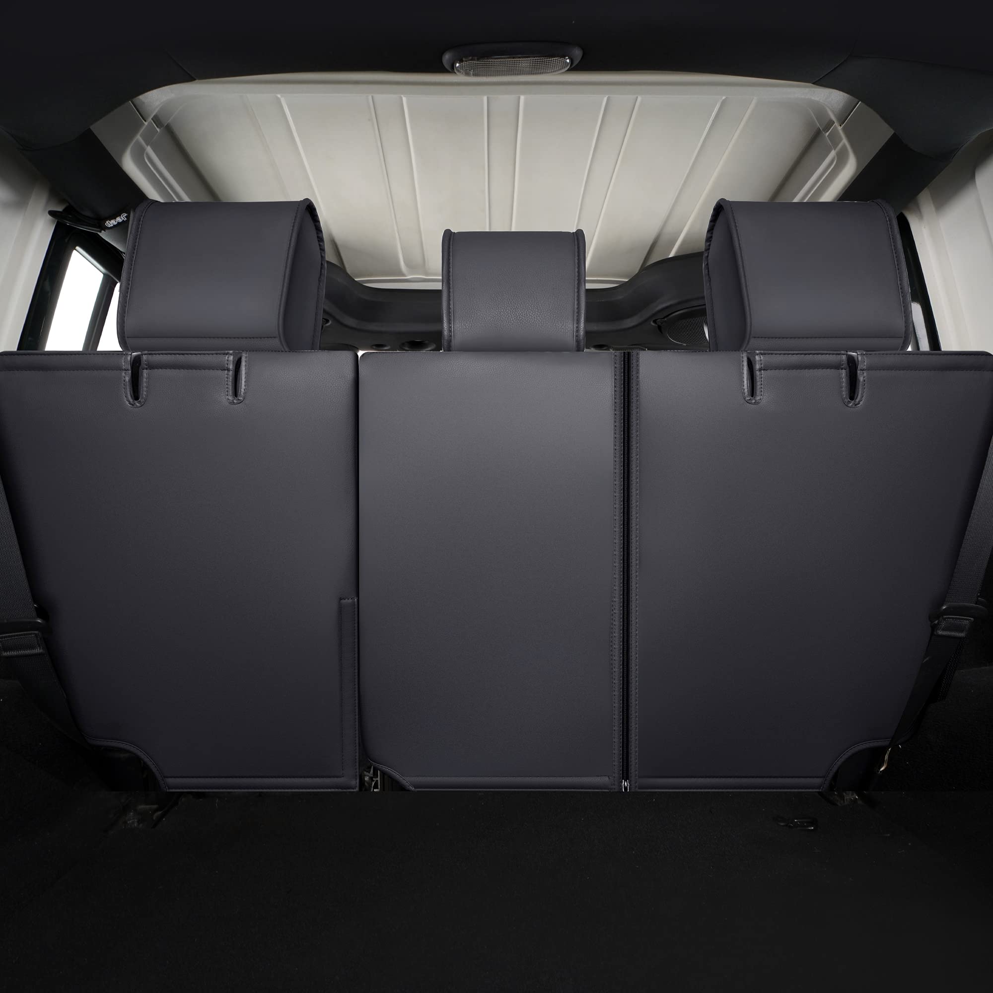 NS YOLO 2007-2017 Wrangler JK Custom Leather Seat Covers (2007-2010 Wrangler 4-Door, Black)