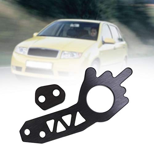 KIMISS Front Rear Towing Hook Set, Universal Car Aluminum Alloy Racing Trailer Hook with Gasket, Bolts Fit for Many Car Towing Ring Black
