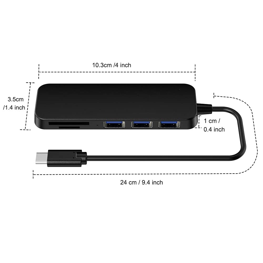 XXXDXDP USB C Hub USB Hub 3.0 Multi USB Splitter Adapter 3 Port Card Reader High Speed Type C Mini USB-Hub Extension Cable