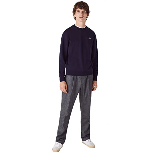 Lacoste Men's Crewneck Fleece, Navy Blue/Navy Blue, XX-Large