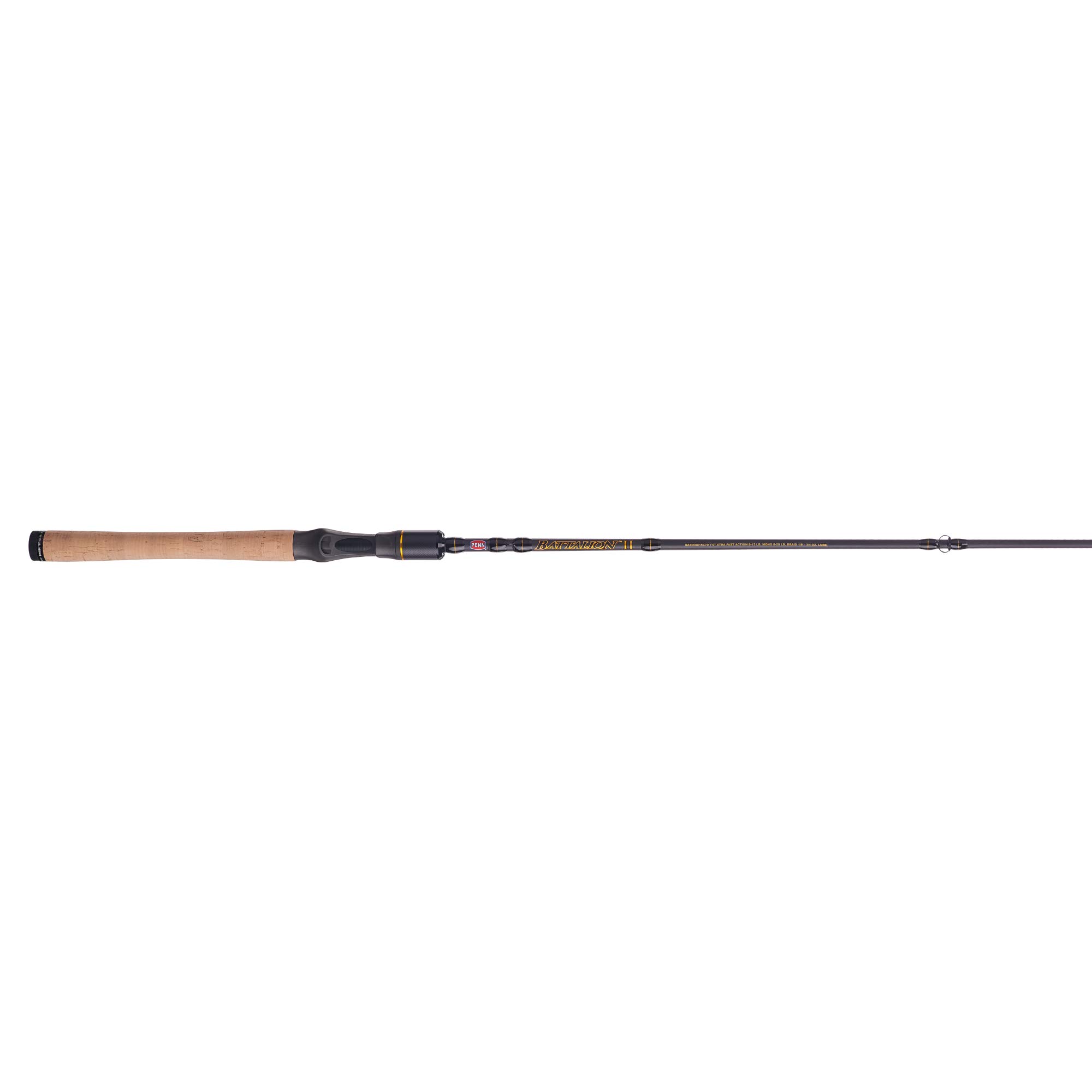 PENN Fishing Battalion II Inshore Casting Fishing Rod, Black/Gold, BATINII1017C70, 7' - Medium - 1pc