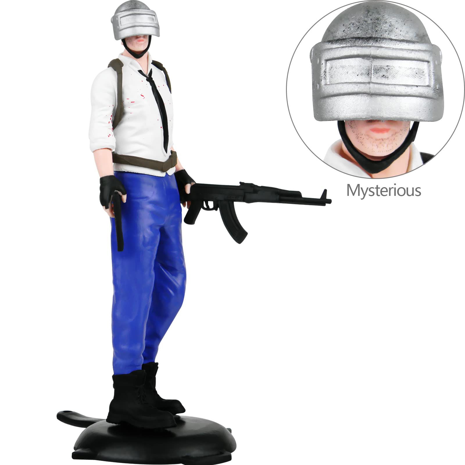 PSMILE Man in White Shirt Anime Figure PVC Action Figure for Computer Case/Cake Decoration