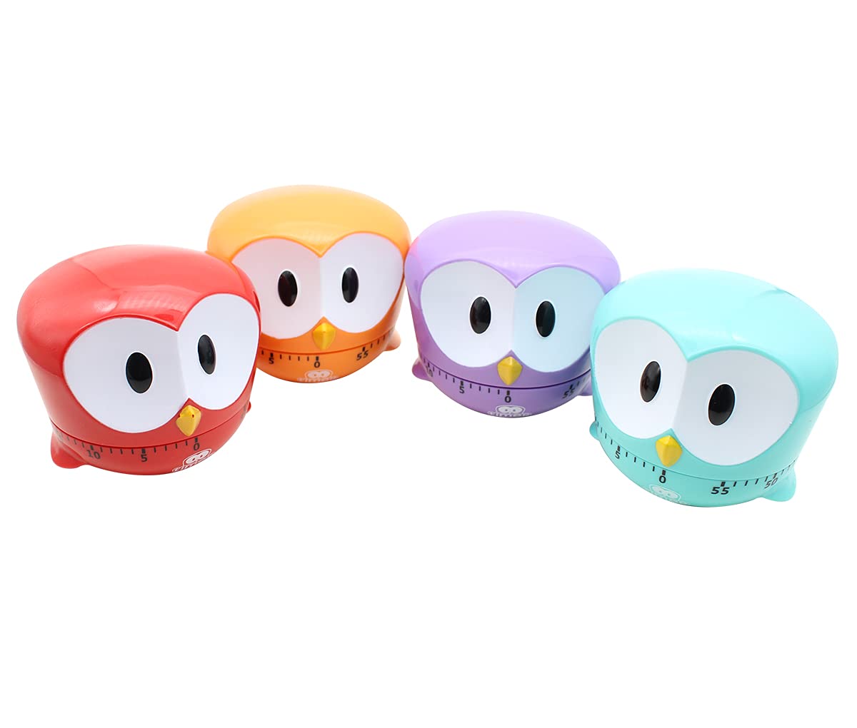 Ranvi Kitchen Timer 60 Minutes Cute Owl Novelty Manual Cooking Timer Desktop Decoration(Blue)