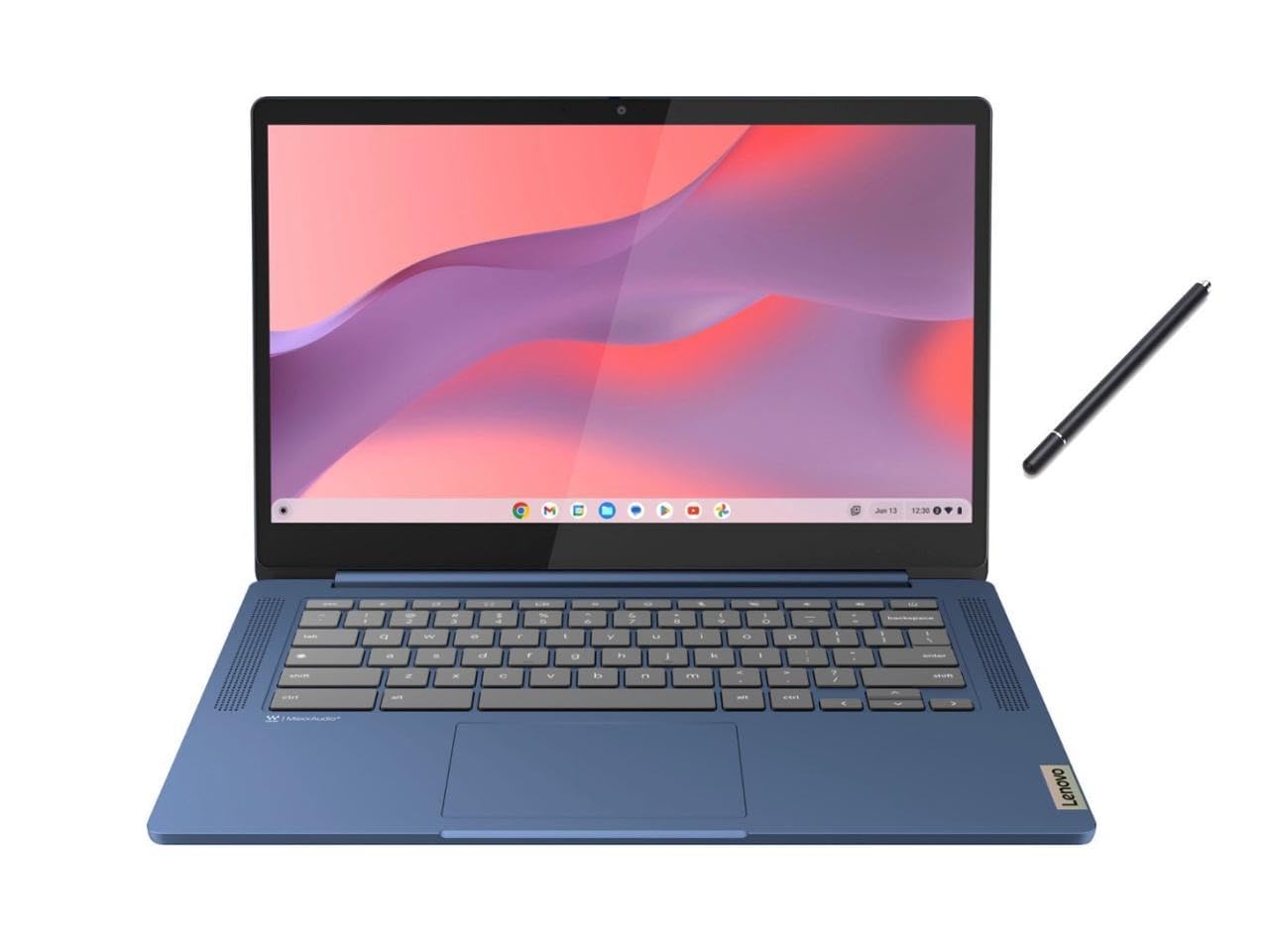 Lenovo Chromebook Slim 14" FHD Touchscreen Laptop | MediaTek Kompanio 520 | 4GB DDR4 | 64GB eMMC | Arm Mali-G52 MC1 | Chrome OS | Blue| Bundle with Stylus Pen