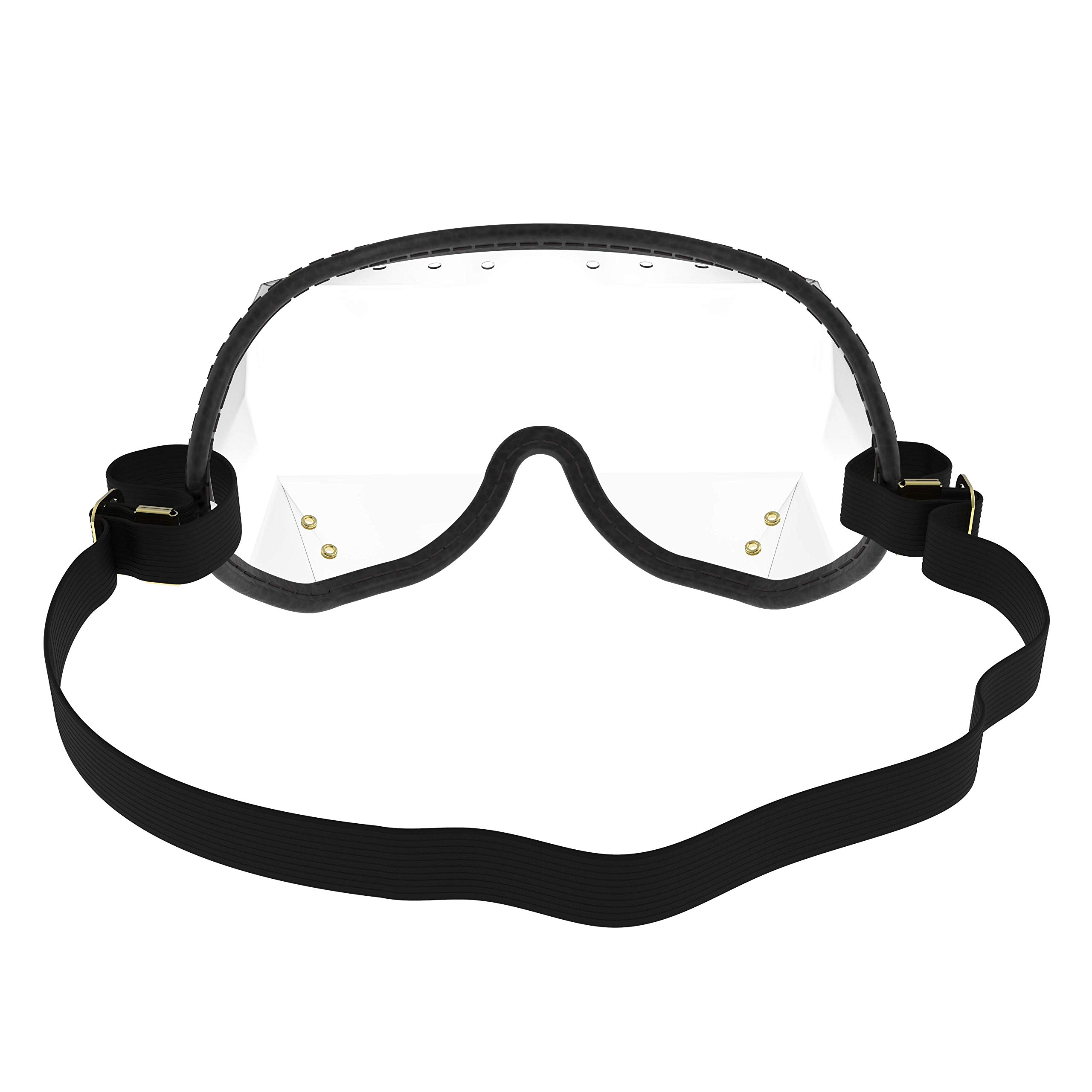 Kroop's VFR Goggles - OTG Goggles to fit over Glasses. Made in USA. Black/Clear