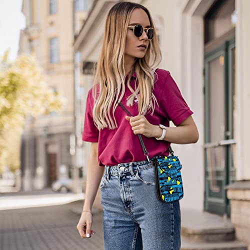 Small Crossbody Bag Blue Shark Cell Phone Purse Wallet