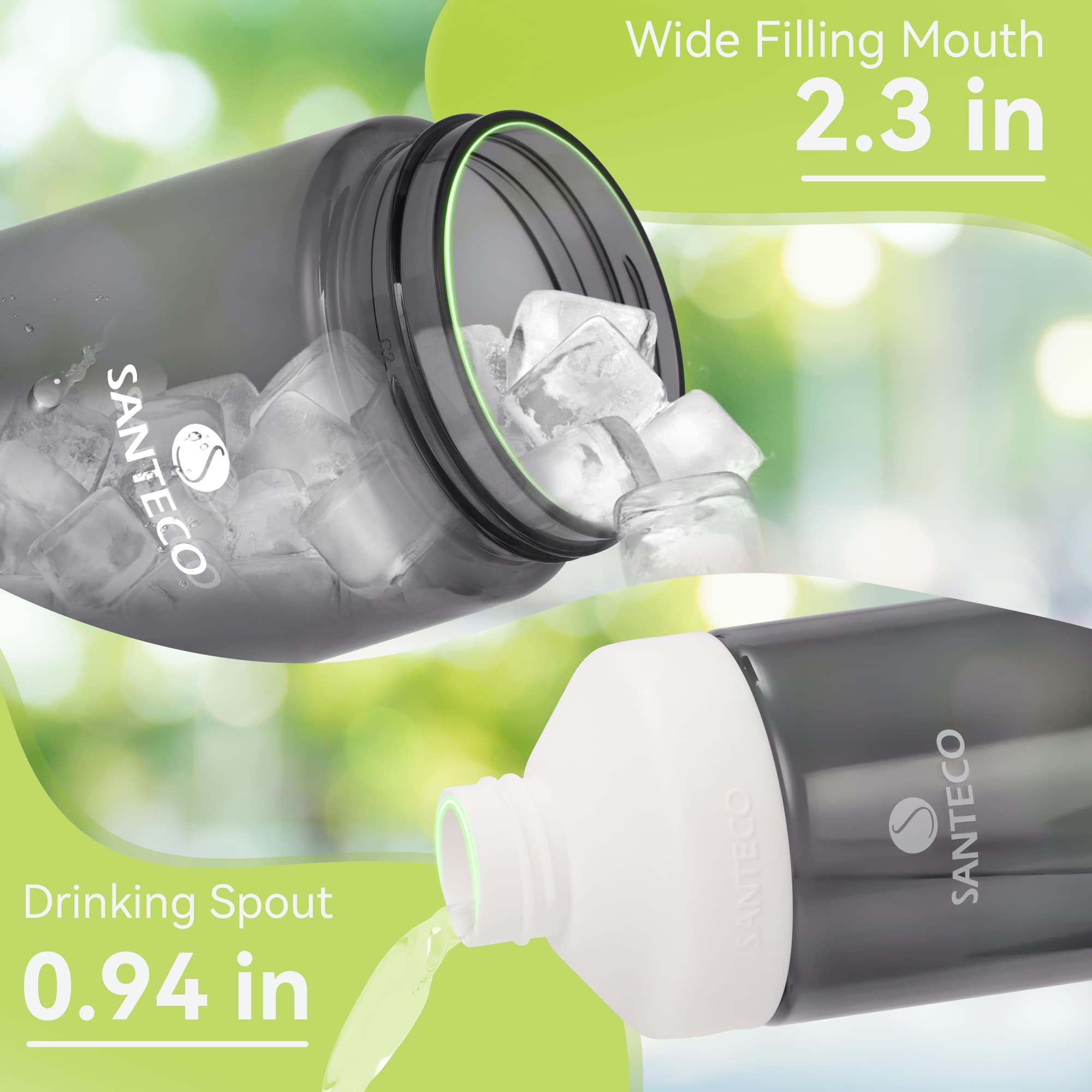 SANTECO Sports Water Bottle Set - 320z