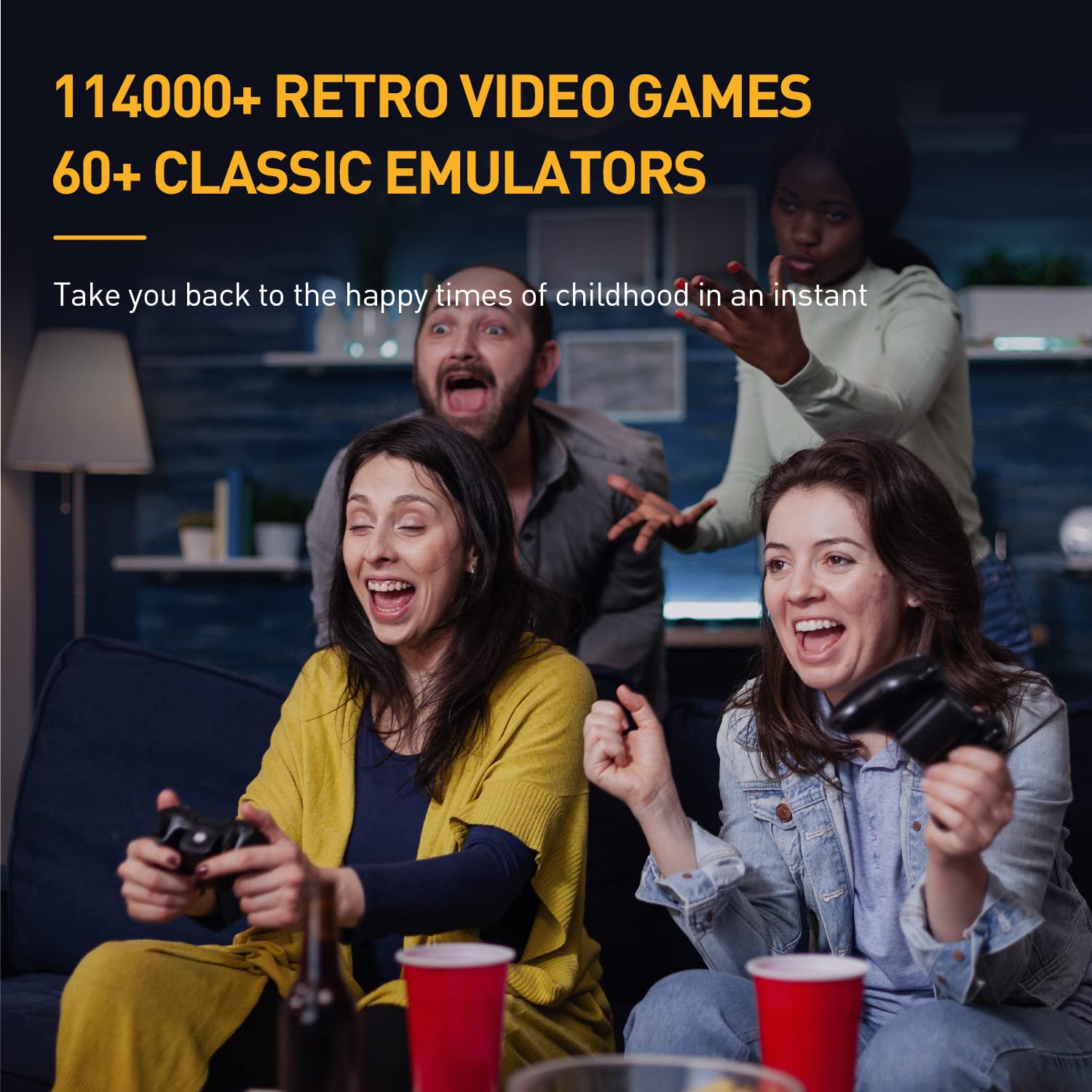 Super Console X3 Retro Video Game Console with 114000+Games,60+Emulators, EmuELEC 4.5+Android 9.0+CoreELEC Systems 3 in One, Classic Game Console,8K Output (256G)