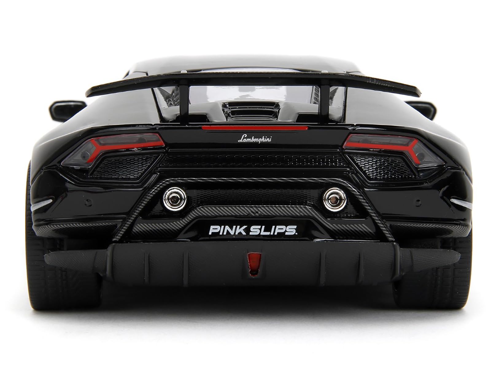Lambo Huracan Perfomante Gray and Black Gradient with Carbon Hood Pink Slips Series 1/24 Diecast Model Car by Jada 34895