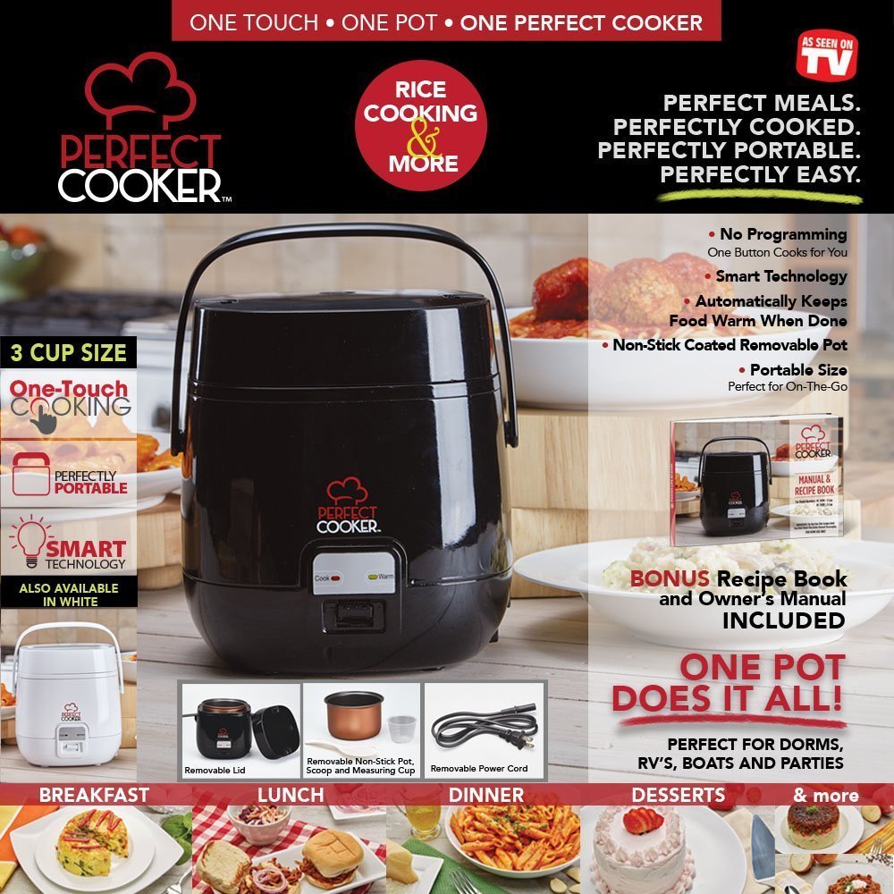 Perfect Cooker (3 Cup, Black)