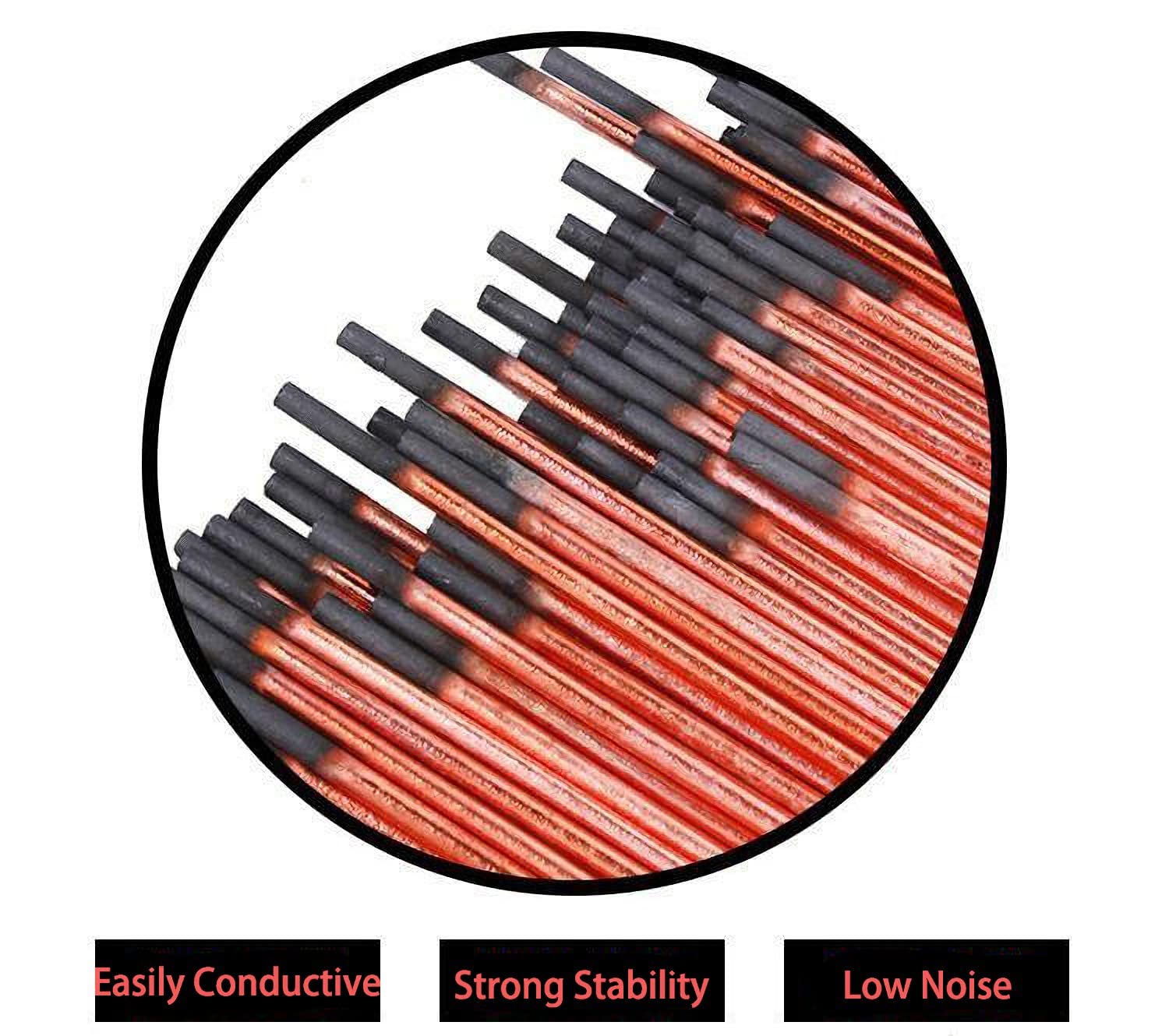 Surprecision Arc-air Gouging Carbon Rods 0.16" x 13.98", Round Gouging Electrodes Diameter 4mm, Length 355mm(Package: 10pcs)