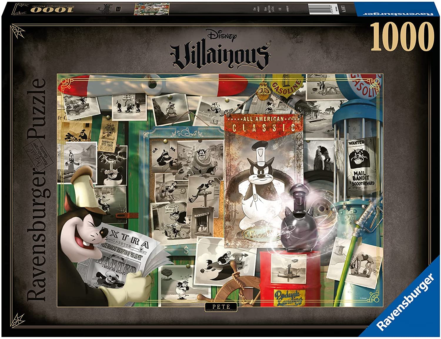 Ravensburger Disney Villainous: Pete | 1000 Piece Jigsaw Puzzle for Adults | Unique Softclick Technology | Age 14 and Up | Perfect for Relaxation and Bonding