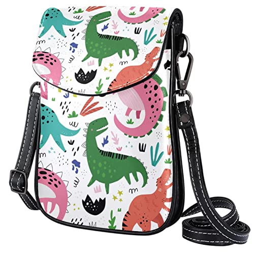 Small Crossbody Bag Color Dinosaur Cell Phone Purse Wallet