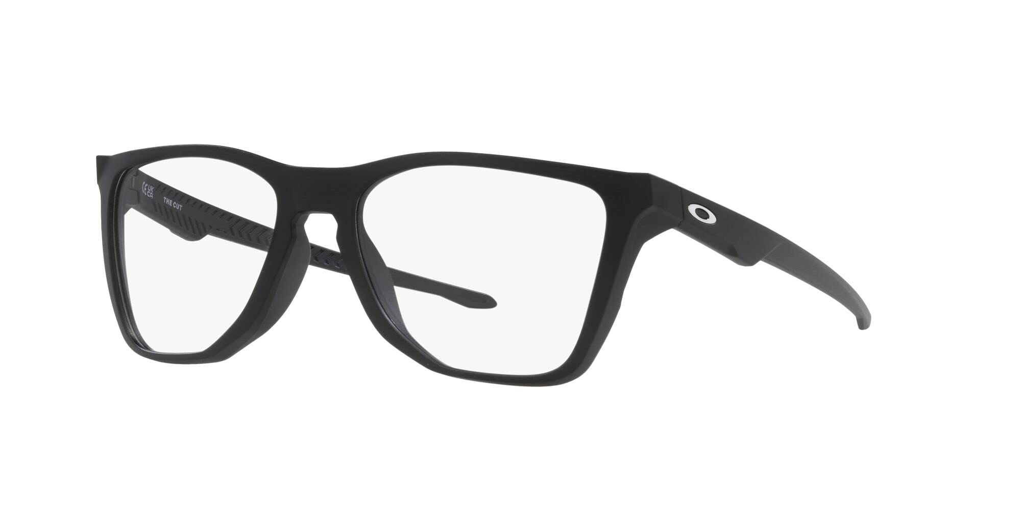 Oakley Men's Ox8058 The Cut Square Prescription Eyewear Frames, Satin Black/Demo Lens, 56 mm