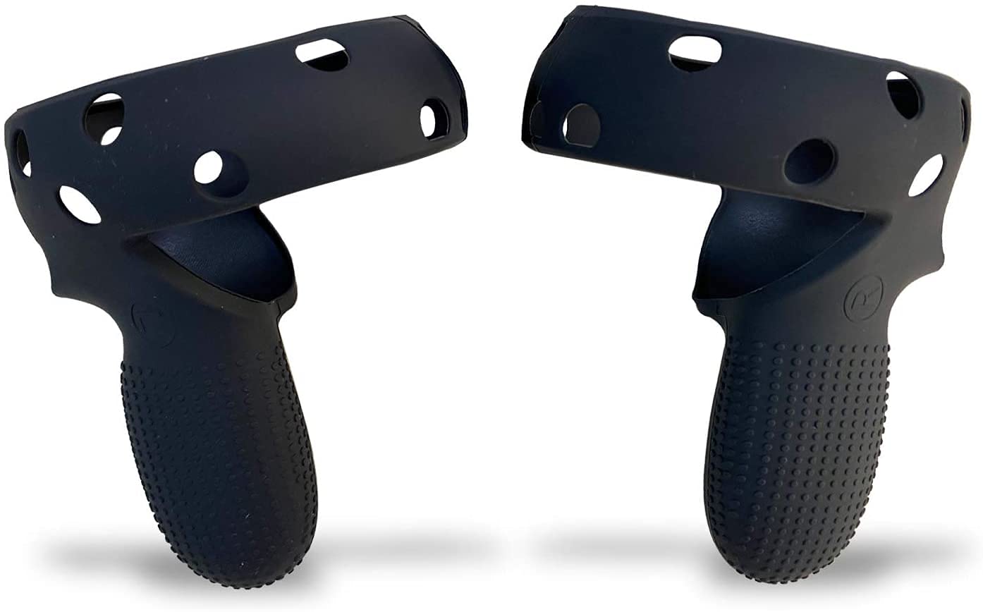 Olixar Controller Grips for Oculus Quest 2 - Enhance Grip to Prevent Throw Damage, Includes Bonus Thumb Grips - Oculus Quest 2 Accessories - Black