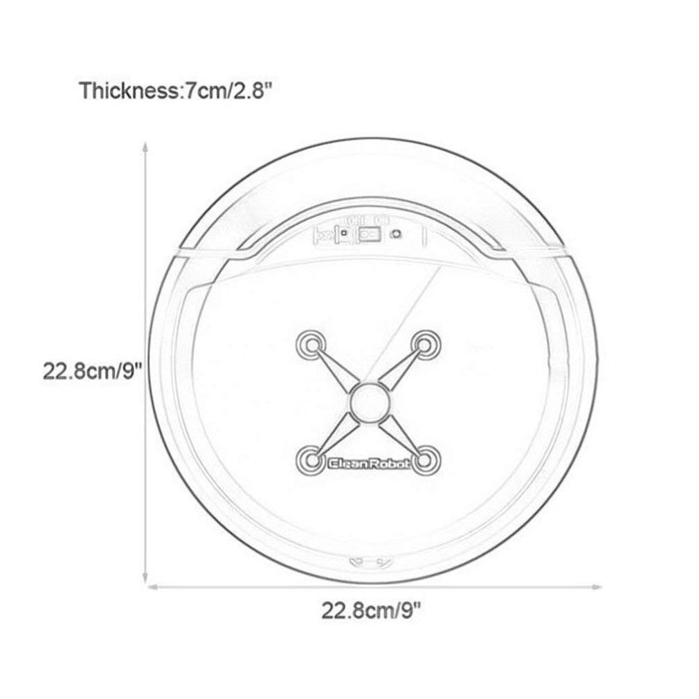 LSXLSD Household Charging Automatic Robot Vacuum Cleaner Ultrathin Small Rechargeable Vacuum Cleaner Sweeping Robot (Color : White)