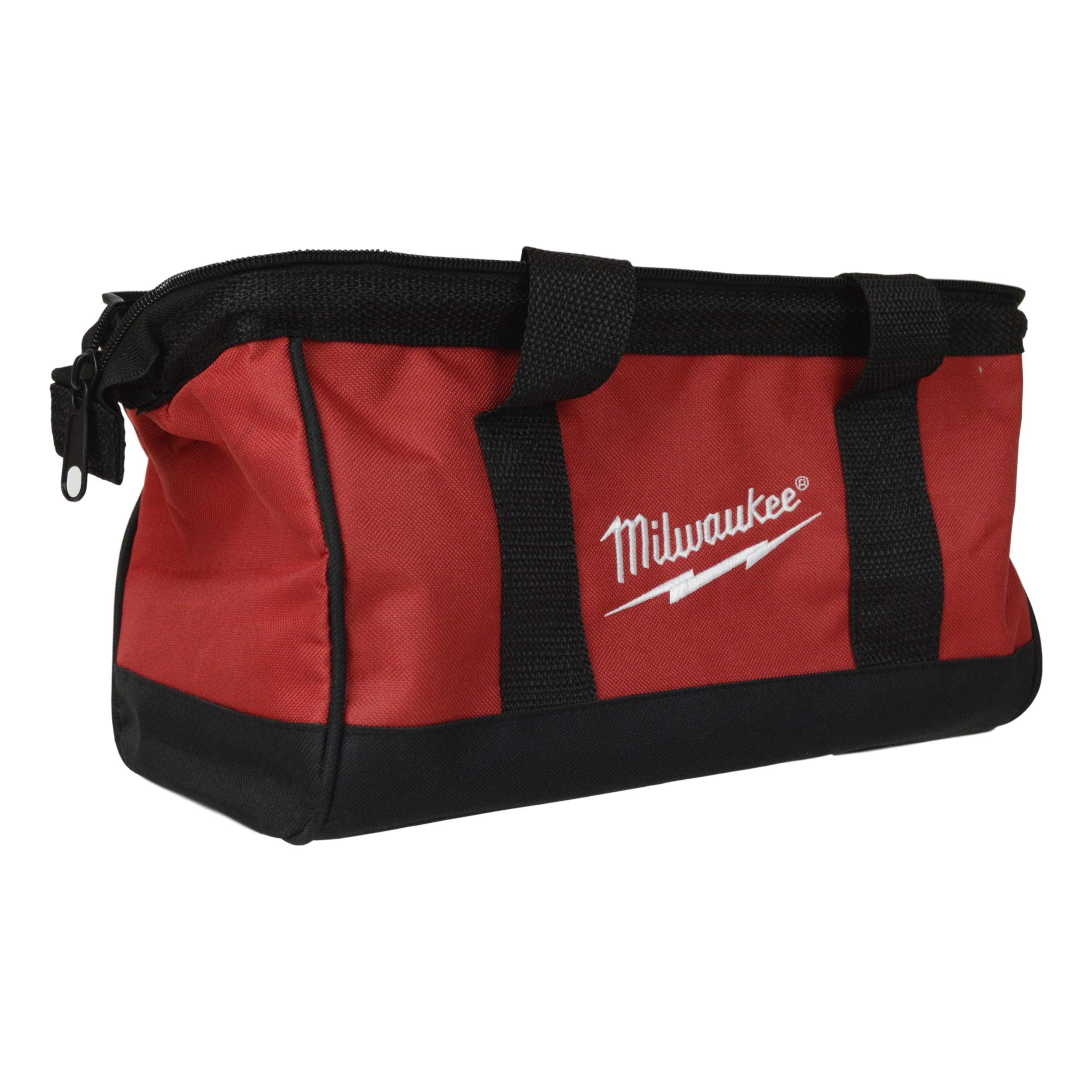 Milwaukee 13-inch x 7-inch x 7-inch Red and Black Canvas Tool Bag