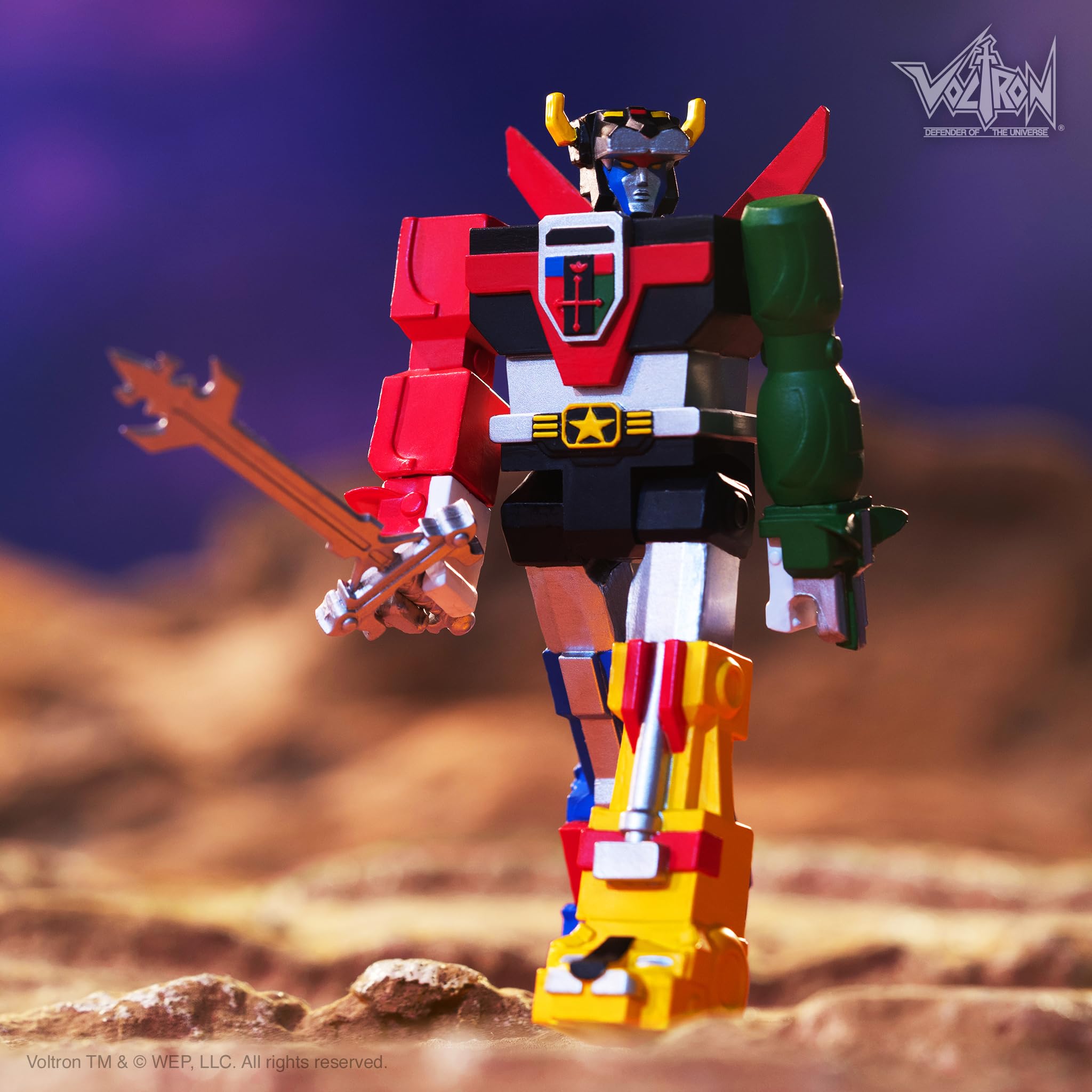 Super7 Voltron Defender of The Universe (Shogun) - 3.75" Voltron Action Figure with Accessory Vintage Collectibles and Retro Toys