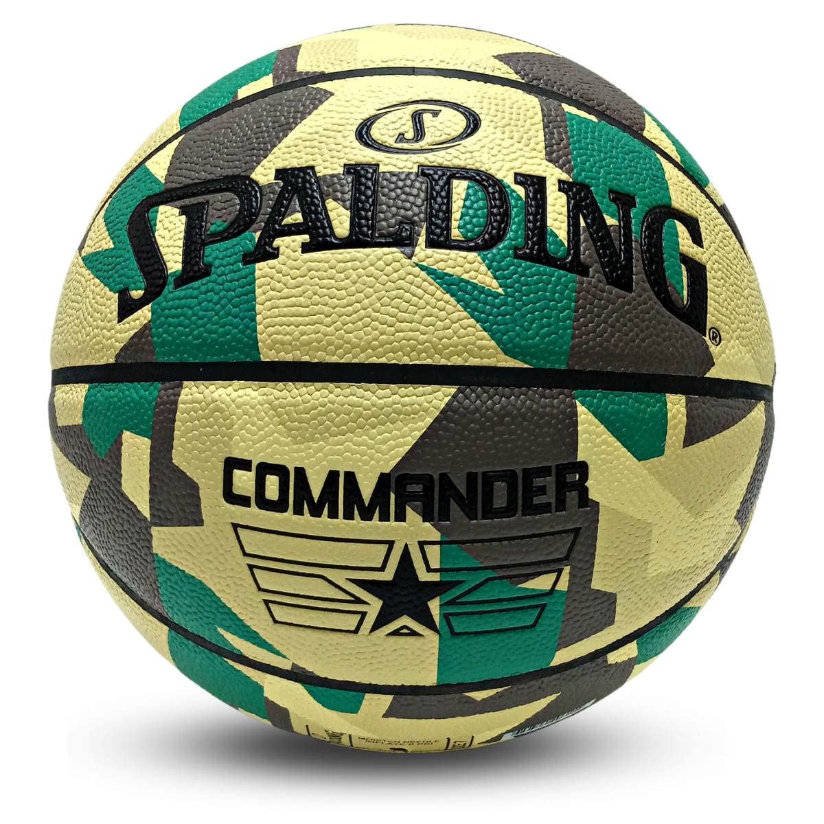 Spalding Commander Poly Series, Premium Rubber Indoor and Outdoor Basketball, Size 7