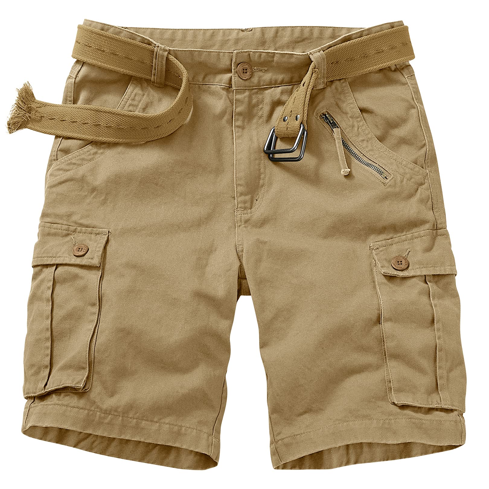 Raroauf Women's Hiking Cargo Shorts Size 27 Golf Active Shorts Outdoor Summer Shorts with Multi-Pocket Khaki