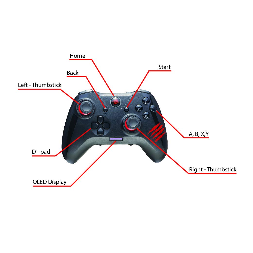 Mad Catz The Authentic C.A.T. 7 Wired Game Controller β Black (GCPCCAINBL00)