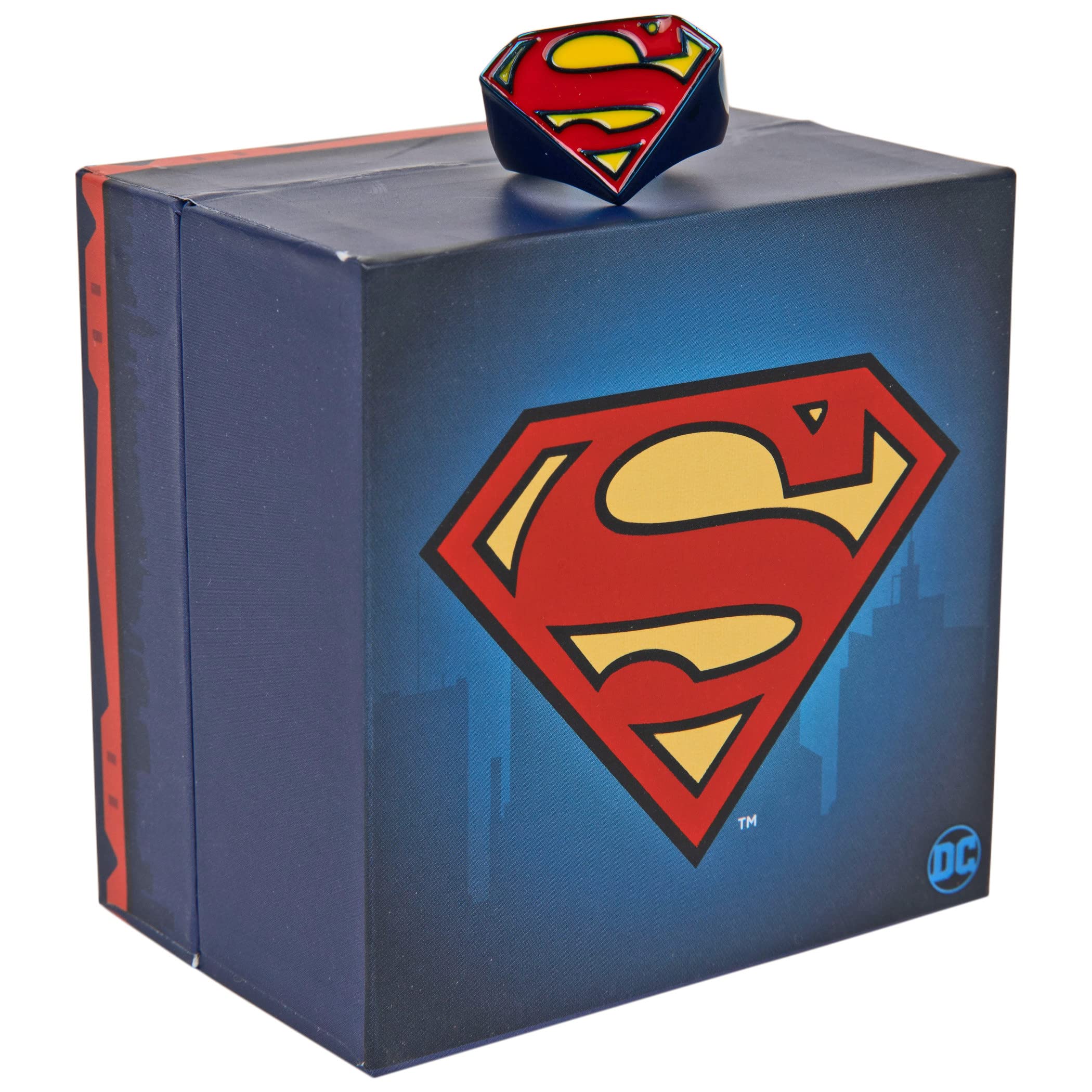 Superman Symbol Blue Power Ring (Size 13)