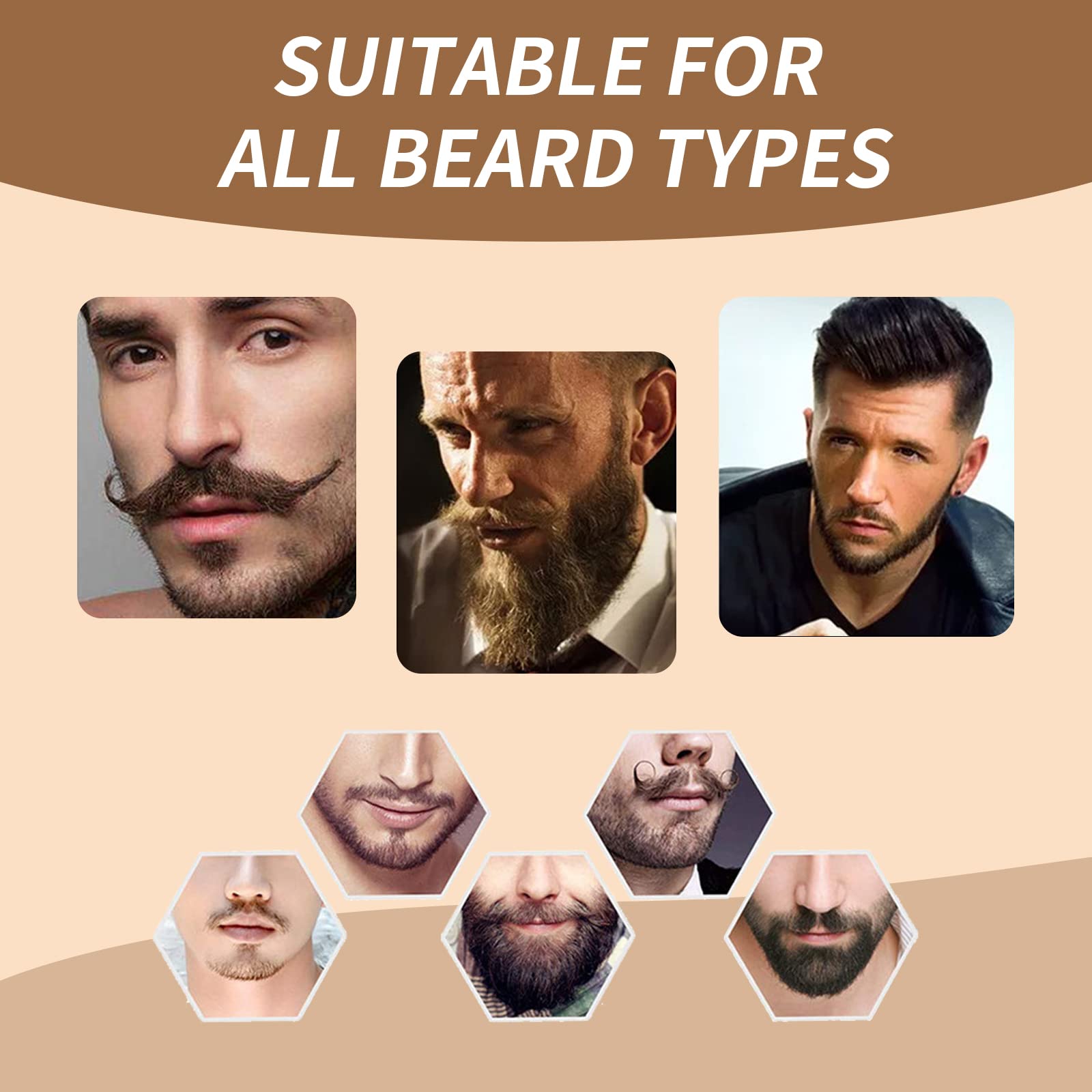 YAFIYGI Mustache Brush for Men Beard Brush with Handle Natural Boar Bristle Round Mini Brush Style Grooming for Black Men Small Pocket Sized Cepillo Para Barba de Hombre