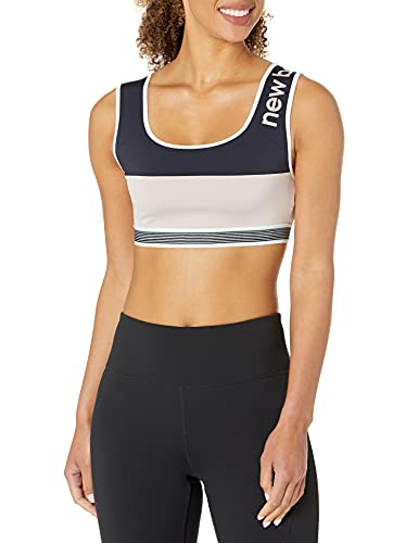 New Balance Women's Achiever Remix Crop Top, Logwood, Large