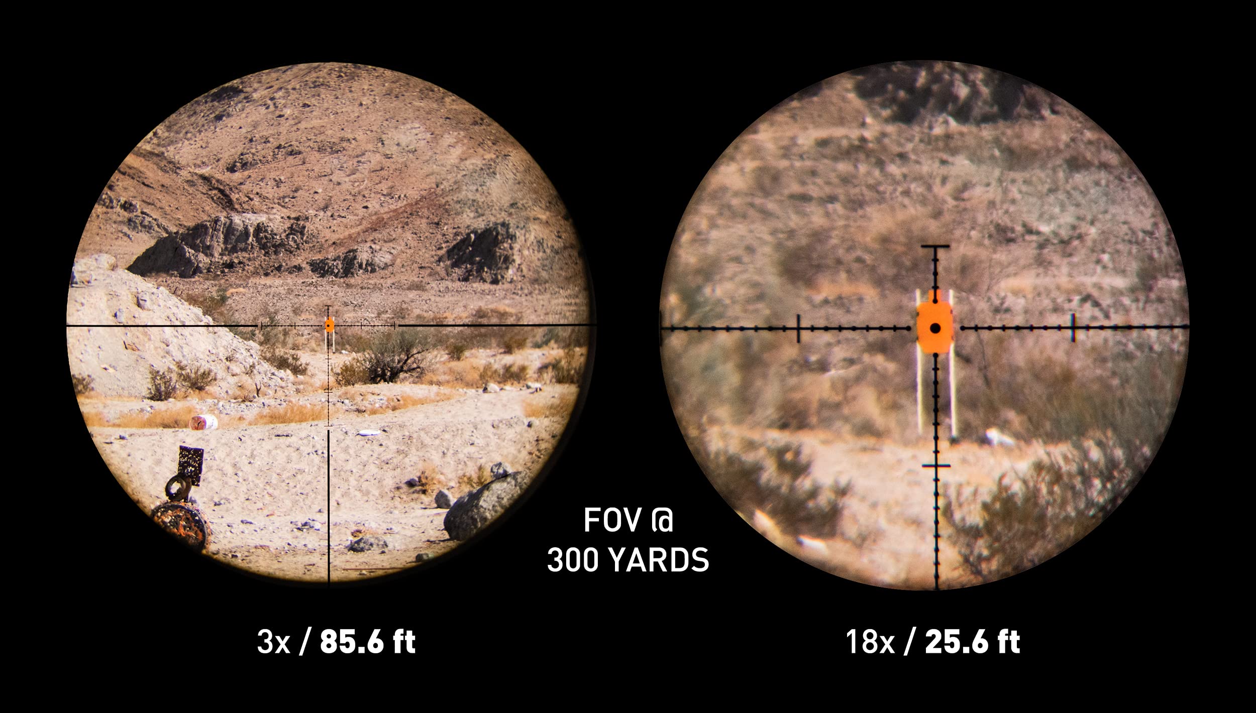 Monstrum G3 3-18x50 First Focal Plane FFP Rifle Scope with Illuminated MOA Reticle and Parallax Adjustment | Black