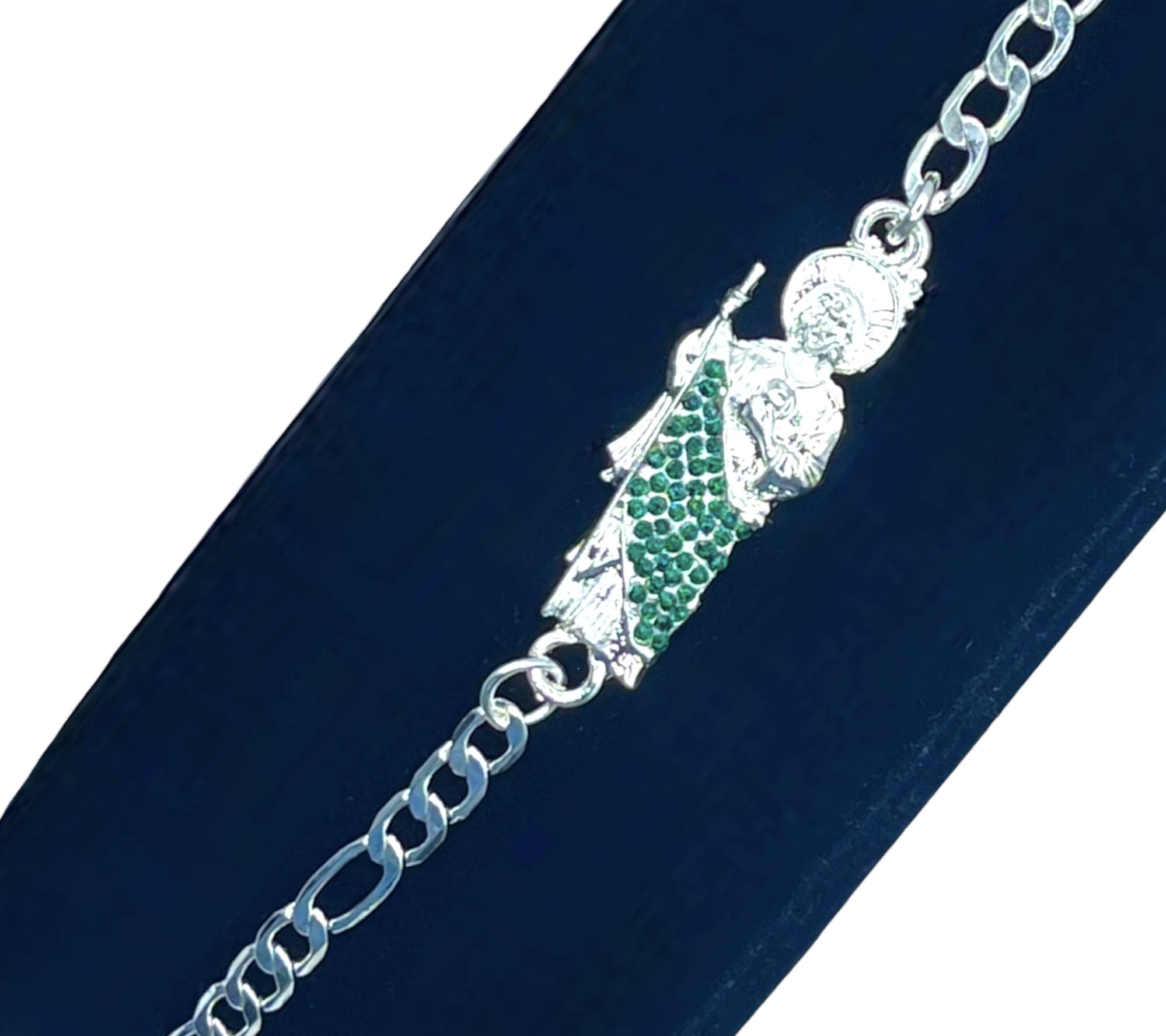 San judas tadeo pulsera bracelet Silver Plated Saint Jude Chain ID Bracelet