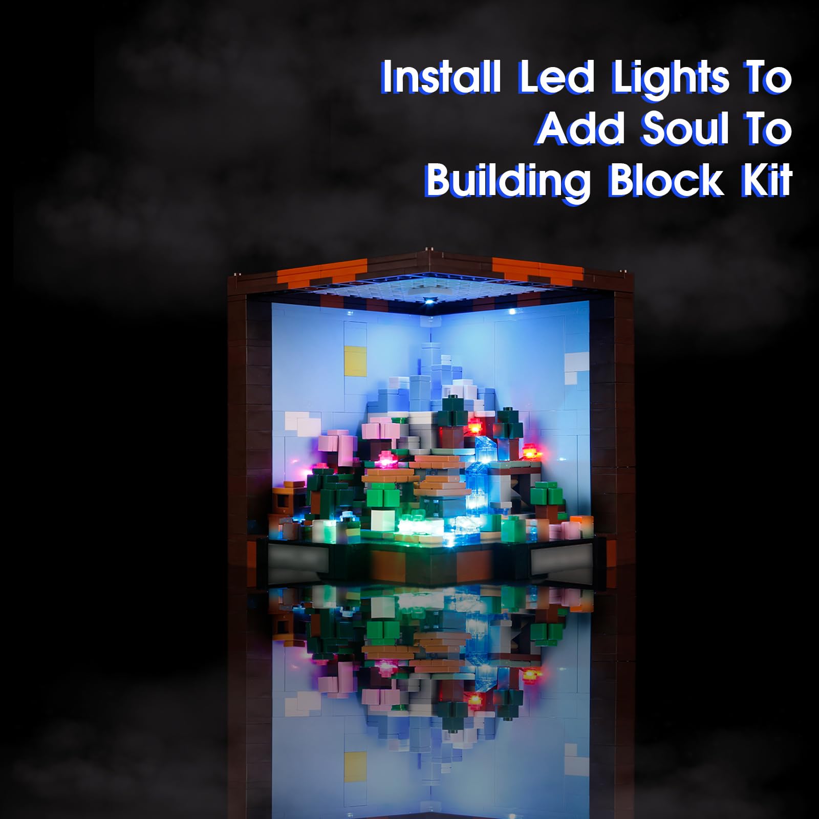 Vaodest LED Light for Lego Minecraft The Mushroom House 21179 Set,Design and Configuration Compatible with Model 21179(LED Light Only, Not Building Block Kit)