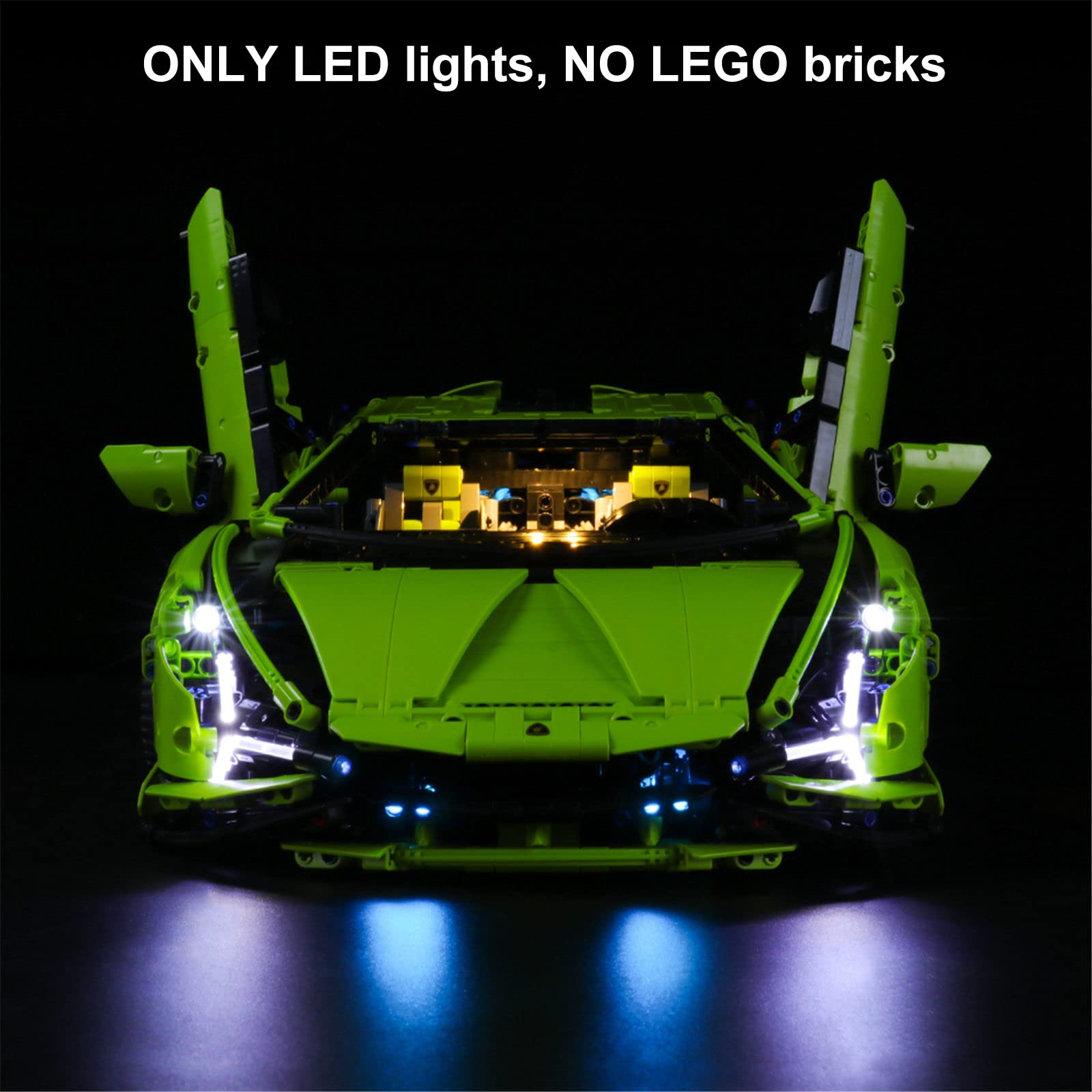Vaodest LED Light for Lego 42107 Panigale V4R Motorcycle,Design and Configuration Compatible with Model 42107 (LED Light Only, Not Building Block Kit)