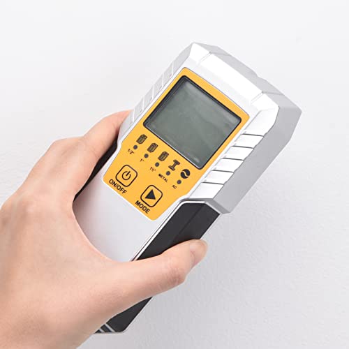 Stud Finder Wall Scanner - 5 in 1 Electronic Stud Finder With Upgraded Chip Stud Sensor & Audio Alert & Digital LCD Display to Detect Center and Edge of Wood AC Wire Metal Studs Drywall Pipe Joist