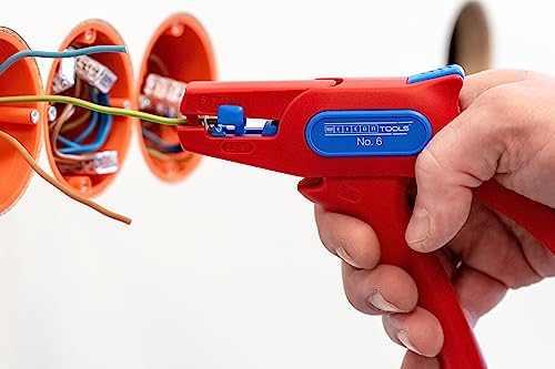 WEICON No. 6-Automatic Wire Stripper/Approval up to 1000 Volt/VDE-Tested/Stripping Tool/Stripping Tool for Round Cables 24-10 AWG (0.2-6 mm squared)