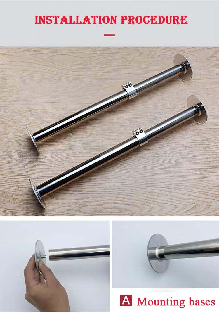 Undermount Sink Mounting Brackets New 304 Stainless Steel Sink Legs Sink Repair Supports Kit Installation and Repair System for Kitchen and Bathroom (Height: 16 to 29.5 inch)