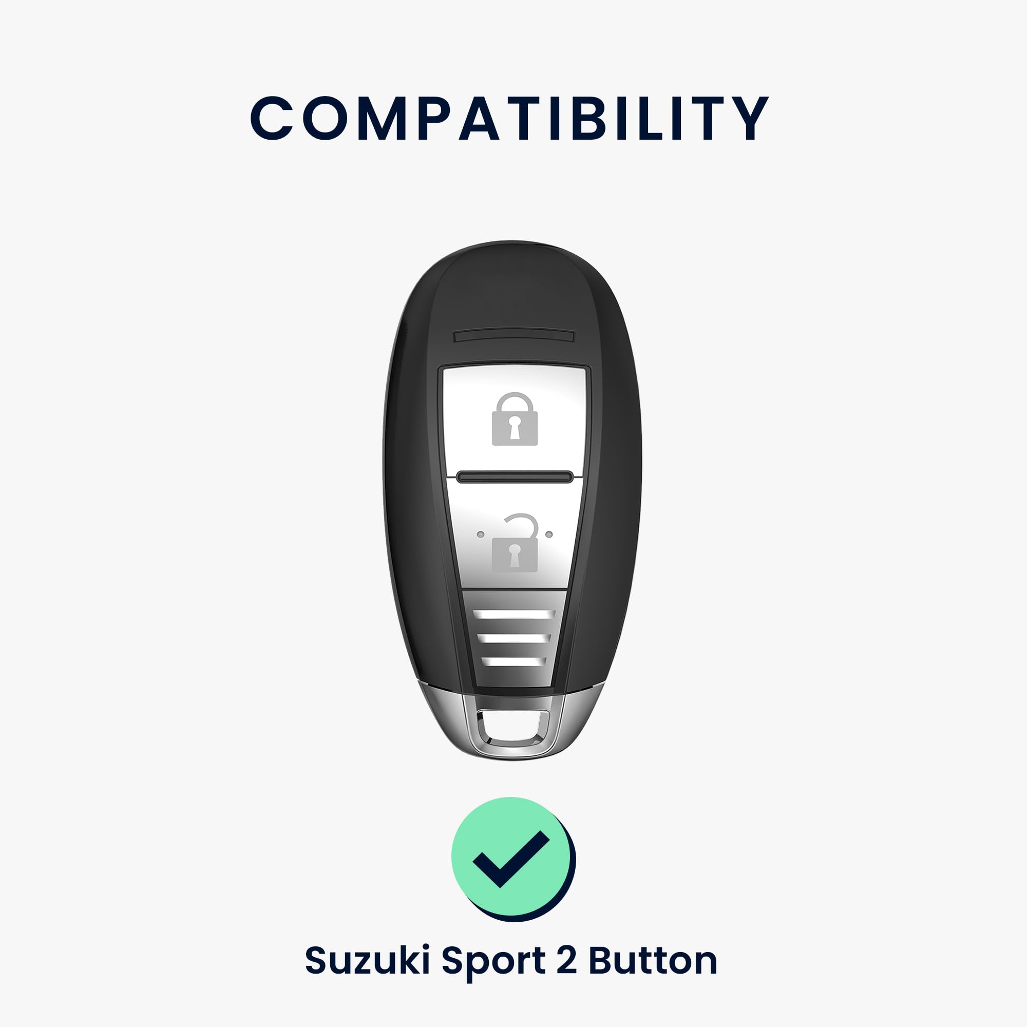 kwmobile Silicone Key Fob Cover Compatible with Suzuki Sport 2 Button Car Key Keyless Go
