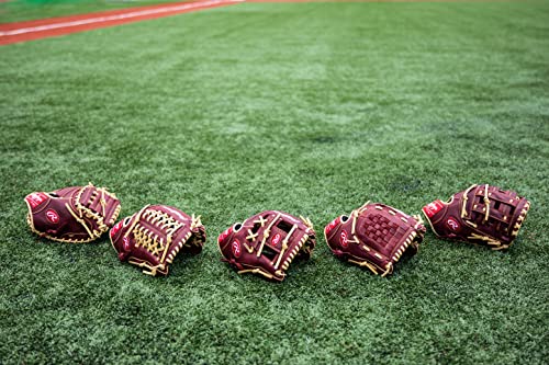Rawlings | SANDLOT Baseball Glove | Left Hand Throw | 11.75" - Modified Trap-Eze Web, 11.75 inch - Trapeze Web - Burgundy