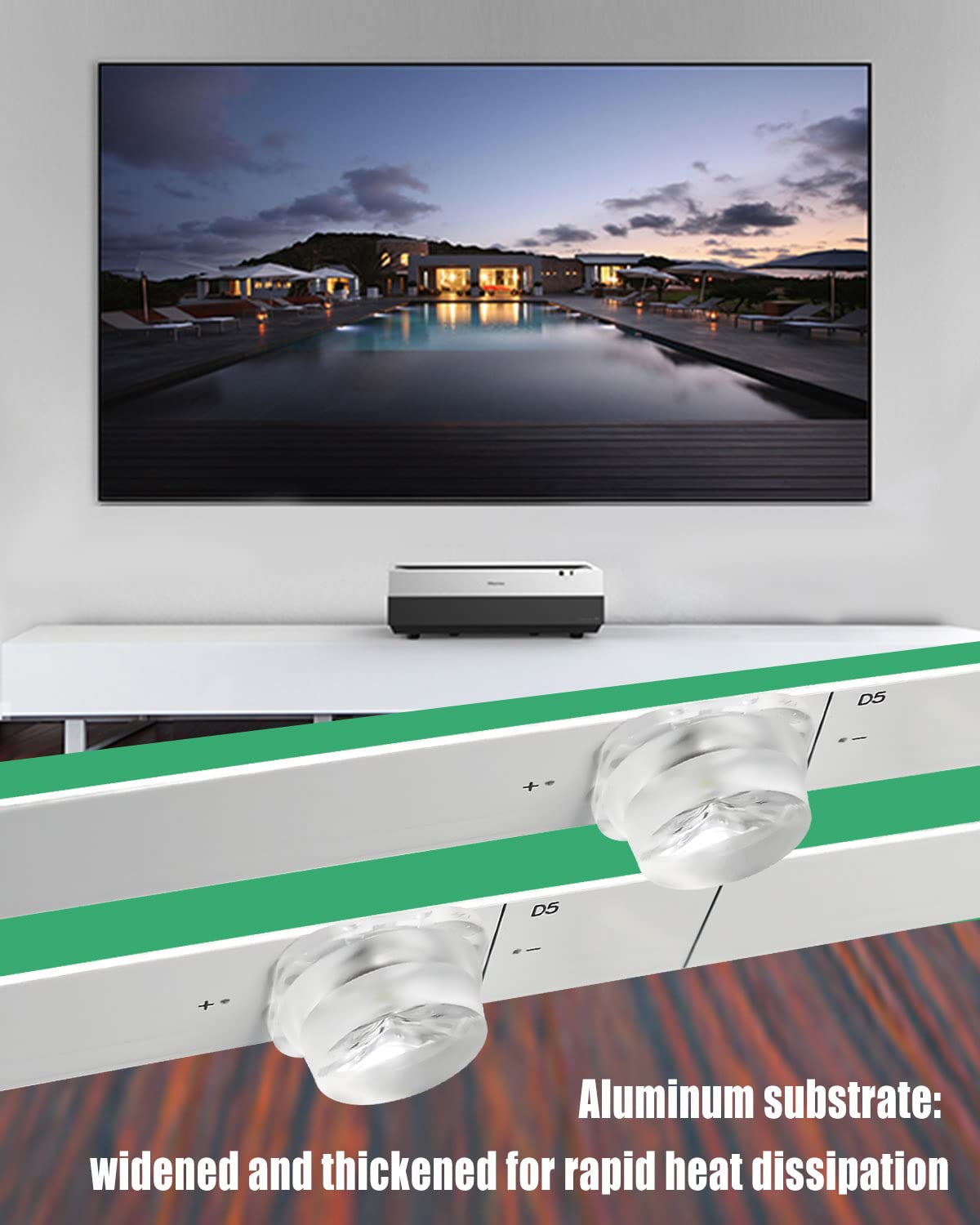 LED Backlight Strips Fit for Hisense SVH750A76 HD750S3U81-TAB1 CRH-BX75S3U813030T14069B8-REV1.3 Replace SVH750A76 75H6570G 75R6E3 75H6510G 75E3D 75A6G, 14 Pcs